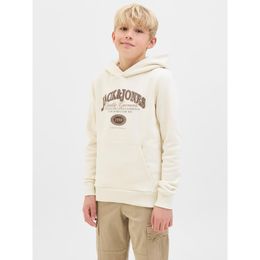 Jack & Jones JACK & JONES JUNIOR Kapuzensweatshirt &raquo;JJARI BRANDING SWEAT HOOD JNR&laquo; Antique White 176 176 Sweater von Jack & Jones Junior