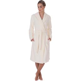 WEWO-Fashion WEWO FASHION Damenbademantel &raquo;4022, ideal f&uuml;r Sauna & Spa, Hotelbademantel, Morgenmantel&laquo; 1 Stk. leicht & kuschelig nature L L&auml;nge: 110 cm...