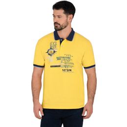 TRIGEMA Poloshirt »Poloshirt mit maritimem Druckmotiv«, 1 Stk. hellgelb L L 100 % Baumwolle, Ringgarn supergekämmt