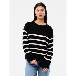 Pieces Rundhalspullover &raquo;PCSIA LS KNIT NOOS BC&laquo; Black Stripes:WHITE XS (34) XS (34) Strickpullover mit Streifenmuster von Pieces