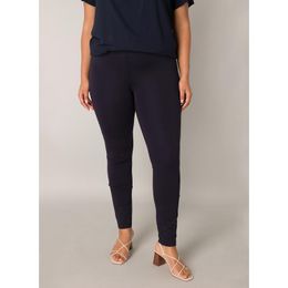 Base Level Curvy Damen Jeggings &raquo;Arnika&laquo; mit Badge blau 52, L&auml;nge 29