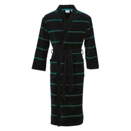 Carl Ross Herrenbademantel &raquo;581100&laquo; 1 Stk. night blue/emerald green 48/50 pflegeleichtes Veloursfrottier