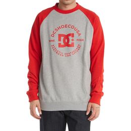 DC Shoes Sweatshirt &raquo;DC Star Pilot&laquo; Heather Grey/Racing Red M M Stoff: mittelschwerer Baumwollstoff