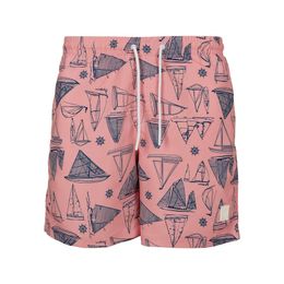 Urban Classics Badeshorts »Herren Pattern Swim Shorts« yacht aop XXL - US-Größen US-Größen XXL Stilvolle Badehosen für Strand und Pool