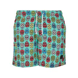 Urban Classics Badeshorts »Herren Pattern Swim Shorts« calavera aop M - US-Größen US-Größen M Stilvolle Badehosen für Strand und Pool