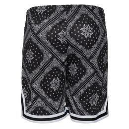 Karl Kani Stoffhose »Herren KK Woven Signature Paisley Mesh Shorts« black-white XXS - US-Größen US-Größen XXS Leichte Mesh-Shorts fuer Sport und...
