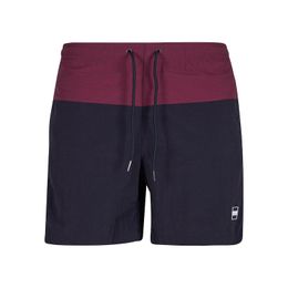 Urban Classics Badeshorts »Herren Block Swim Shorts« cherry/black M - US-Größen US-Größen M SCHNELLTROCKNENDES MATERIAL: Polyestergewebe leitet...