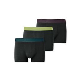 Schiesser Boxershorts &raquo;95/5 Multipacks&laquo;, mit farblich abgesetztem, sportlichem Logo-Webgummibund 919-schwarz-petrol/lime/aubergine 6 6...