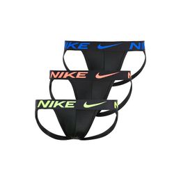 NIKE UNDERWEAR String »JOCK STRAP 3PK«, 3 Stk. mit NIKE Logo-Elastikbund BLACK-VOLT/HOT PUNCH/HYPER ROYAL WB XXL (54) - 3 Stk. 3 Stk. XXL (54)...