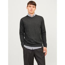 Jack & Jones Jack & Jones Herren V-Ausschnitt-Pullover &raquo;JJEBASIC mit V-Ausschnitt, ideal f&uuml;r Herbst und Alltag&laquo; unifarben, modisch, slim fit, Baumwolle, V-