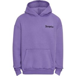DROPSIZE Kapuzensweatshirt &raquo;Herren Heavy Oversize Blurred Logo Hoodie&laquo;, 1 Stk. washedpurple XL XL Hoodies mit Kapuze und bequemer K&auml;ngurutasche