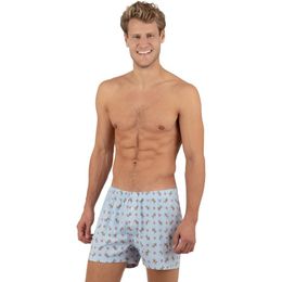 TRIGEMA Boxershorts &raquo;Boxershorts mit lustigem Hunde-Muster&laquo; 1 Stk. ice-blue L - 1 Stk. 1 Stk. L DELUXE-Single-Jersey