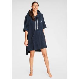 Tom Tailor HOME Badeponcho »Surf Poncho«, 1 Stk. mit Bauchtasche navy S/M Länge: 100 cm bequemer Poncho für Sie + Ihn mit Kordel an der Kapuze