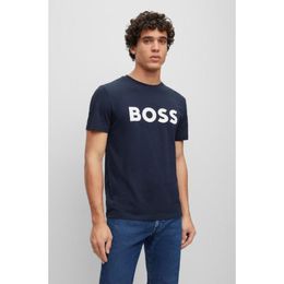 BOSS Orange Kurzarmshirt &raquo;Thinking&laquo; 1 Stk. mit Logoschriftzug-Frontprint Dark_Blue405 S S T-Shirt von BOSS