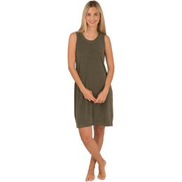 WEWO-Fashion WEWO FASHION Damenbademantel &raquo;048&laquo; 1 Stk. leichtes Strandkleid thyme S L&auml;nge: 95 cm Rundhalsausschnitt