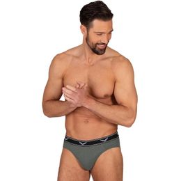 TRIGEMA Slip &raquo;Sportslip im Doppelpack&laquo; 2 Stk. khaki-melange L - 2 Stk. 2 Stk. L Stretch-Qualit&auml;t