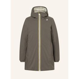 K-way Arbeitsjacke »Winterjacke SOPHIE ST THERMO DOUBLE zum Wenden« Black Olive - Green Oak XL XL Wasserdichtes, winddichtes und atmungsaktives...