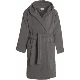 Seahorse Kinderbademantel &raquo; Pure&laquo; 1 Stk. Langarm, aufgesetzte Taschen grau Velours