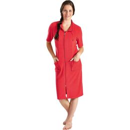 WEWO-Fashion WEWO FASHION Damenbademantel &raquo;033&laquo; 1 Stk. Kragen mit Kordel rot 44/46 L&auml;nge: 100 cm Damen Strandkleid