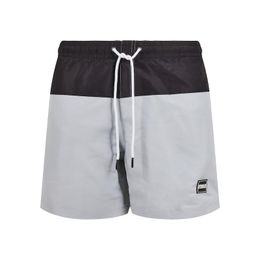 Urban Classics Badeshorts »Herren Block Swim Shorts« lightasphalt/black L - US-Größen US-Größen L SCHNELLTROCKNENDES MATERIAL: Polyestergewebe...