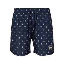 Urban Classics Badeshorts »Herren Pattern Swim Shorts« anchor/navy M - US-Größen US-Größen M Stilvolle Badehosen für Strand und Pool