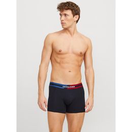 Jack & Jones Jack & Jones Herren Trunk &raquo;JACSTEVE SOLID TRUNKS 3 PACK SN&laquo; 3 Stk. mit Logo Schriftzug blau S, 3 Stk.