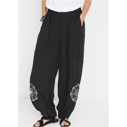 bonprix Haremshose schwarz 42 - N-Gr N-Gr 42 Haremshose mit luftigem und extra weitem Schnitt f&uuml;r angenehmen Tragekomfort