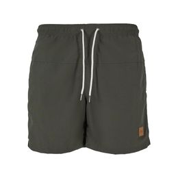 Urban Classics Badeshorts »Herren Block Swim Shorts« olive/olive L - US-Größen US-Größen L SCHNELLTROCKNENDES MATERIAL: Polyestergewebe leitet...