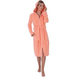 WEWO-Fashion WEWO FASHION Damenbademantel &raquo;4023, ideal f&uuml;r Sauna & Spa, Hotelbademantel, Morgenmantel&laquo;, 1 Stk. leicht & kuschelig melon M L&auml;nge: 110 cm...