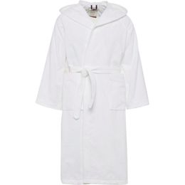 Tom Tailor HOME Unisex-Bademantel &raquo;Velours&laquo; 1 Stk. f&uuml;r Damen & Herren, in feiner Samt-Optik wei&szlig; S L&auml;nge: 120 cm Kapuzenbademantel f&uuml;r Sie & Ihn