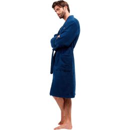 Tom Tailor HOME Unisex-Bademantel &raquo;Kimono&laquo; 1 Stk. f&uuml;r Damen & Herren, mit Logostickerei marine S L&auml;nge: 115 cm Bademantel mit Kimono-Kragen f&uuml;r...