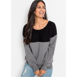 bonprix Strickpullover &raquo;Oversize-Pullover&laquo; Oversize-Pullover schwarz/grau meliert 36/38 (S) 36/38 (S) Oversize-Pullover f&uuml;r einen l&auml;ssigen Look
