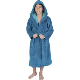 WEWO-Fashion WEWO FASHION Kinderbademantel &raquo;8514&laquo;, 1 Stk. f&uuml;r M&auml;dchen & Jungen karibikblau 164 L&auml;nge: 108 cm Kinder Bademantel mit Kapuze