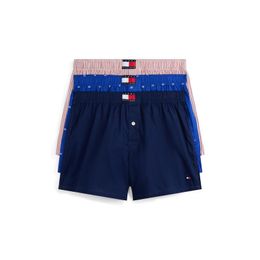 Tommy Hilfiger Underwear Webboxer &raquo;3P WOVEN BOXER PRINT&laquo;, 3 Stk. mit Print Prp Nvy/Flg Nob Blu/Mni Stp M (50) - 3 Stk. 3 Stk. M (50) 3er Pack...