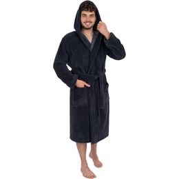 WEWO-Fashion WEWO FASHION Herrenbademantel &raquo;ideal f&uuml;r Sauna & Spa, Hotelbademantel, Morgenmantel&laquo; 1 Stk. mit Kapuze, lang anthracite L L&auml;nge: 120 cm Herren...