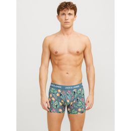 Jack & Jones JACK & JONES Trunk &raquo;JACFLOWER BIRD TRUNKS 3 PACK SN&laquo; 3 Stk. mit Logo Schriftzug Chambray Blue Pack:Oceanview - Oceanview XL - 3 Stk. 3 Stk. XL...