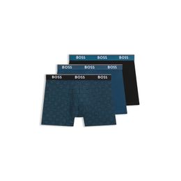 BOSS Boxershorts &raquo;Boxer Brief 3P Power Design&laquo; 3 Stk. mit 2x Uni und 1x Muster Open Miscellaneous 983 M - 3 Stk. 3 Stk. M 3er Pack enganliegende...