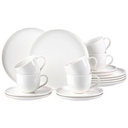 Ritzenhoff Breker Kaffeeservice Skagen, Wei&szlig;, Keramik, 18-teilig, Uni, 220 ml,220 ml, 19x32x27 cm, Essen & Trinken, Geschirr, Geschirr-Sets, Kaffeeservice