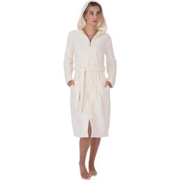 WEWO-Fashion WEWO FASHION Damenbademantel &raquo;4023, ideal f&uuml;r Sauna & Spa, Hotelbademantel, Morgenmantel&laquo;, 1 Stk. leicht & kuschelig nature M L&auml;nge: 110 cm...