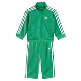 adidas originals Jogginganzug 'Adicolor Firebird' Jungen Größe 92 grün / weiß