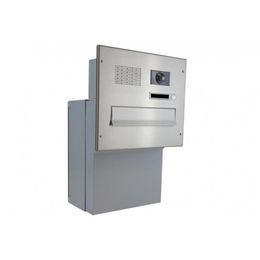 Edelstahl Kamera Durchwurf Briefkasten mit Videostation Busch-OneTouch (7") schwarz - F-046