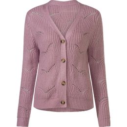 CR&Eacute;ATION L Damen Strickjacke in flauschiger Qualit&auml;t mauve Gr&ouml;&szlig;e 38