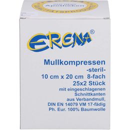 Erena Mullkompr.10x20 cm steril 8fach 25X2 St