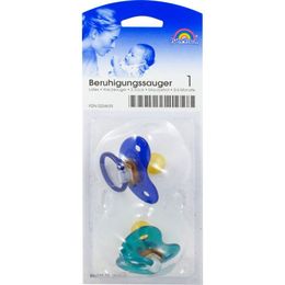 B&uuml;ttner-Frank Beruhigungssauger Kirsche Lat.2-6 M.blau/petrol 2 St