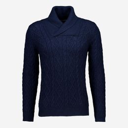 s.Oliver Dunkelblauer Pullover mit Zopfstrick