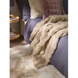 benuta Nest Decke Dave Beige 150x200 cm - Moderner Kurzflor-Teppich f&uuml;r Wohnzimmer