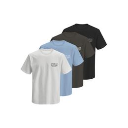 Jack & Jones Premium T-Shirt 'JPRBLATAILOR' Herren Gr&ouml;&szlig;e L hellblau / anthrazit / schwarz / wei&szlig;