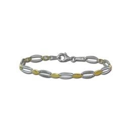 925 Silber, vergoldet (Gelbgold 333 Damen SilberDream Armb&auml;nder Oval ca. 18,5cm | Gr.: onesize