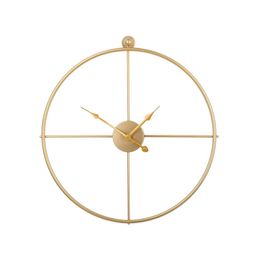 Beliani Wanduhr ZUCHWIL in Gold - (W) 50 x (H) 50 x (L) 2 cm | Gr.: onesize