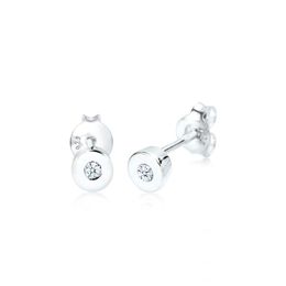Elli DIAMONDS Ohrringe 925 Sterling Silber Kreis in Wei&szlig; | Gr.: onesize